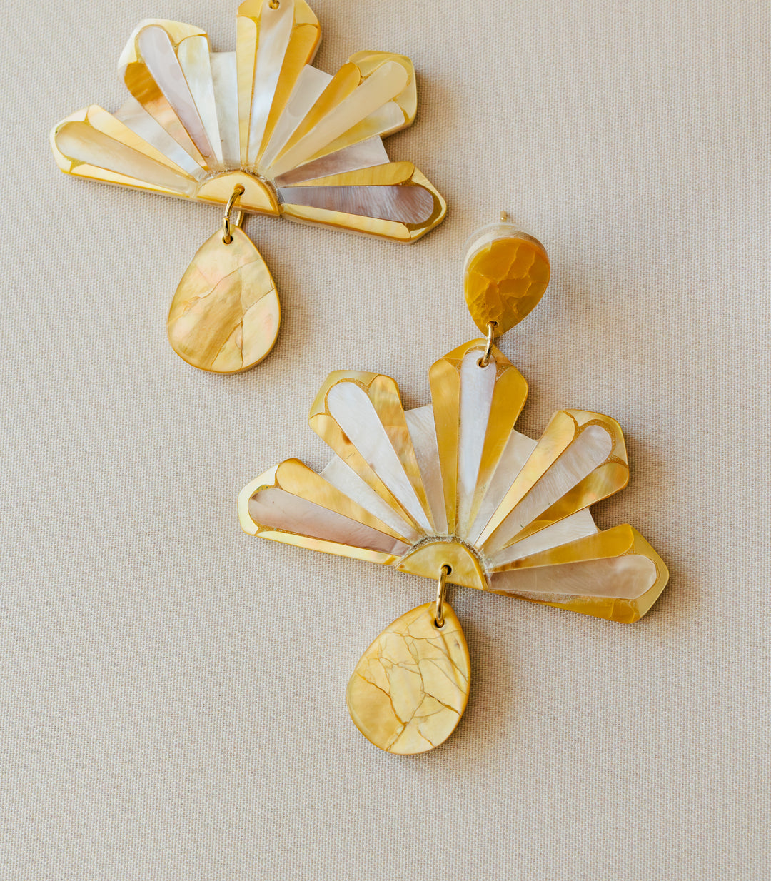 Araw Filipino Sun Earrings In Mother of Pearl – Sinta & Co.